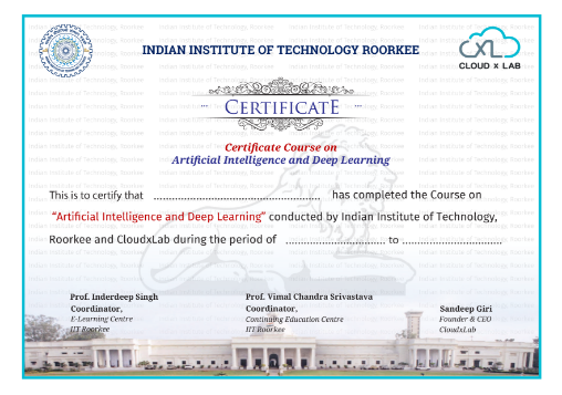 Certificate Course on Artificial Intelligence and Deep Learning by IIT ...
